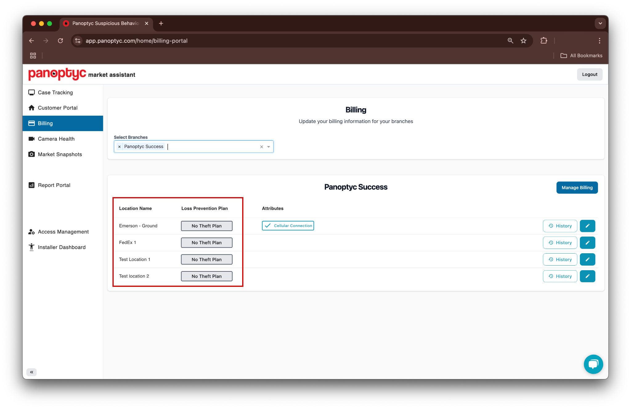 Managing your Theft Subscriptions